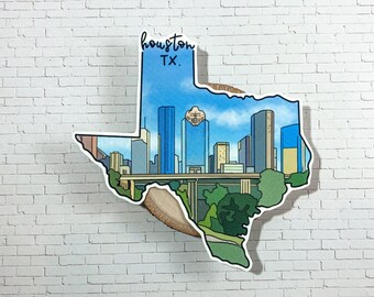 Houston Sticker | Etsy
