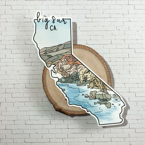 San Diego California Design Magnet / Vinyl Waterproof Sticker - Etsy
