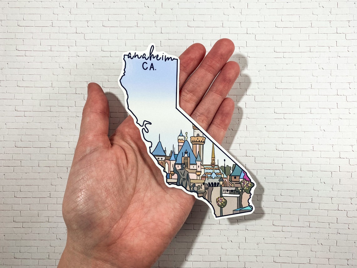 Anaheim California Design Magnet / Vinyl Waterproof Sticker - Etsy