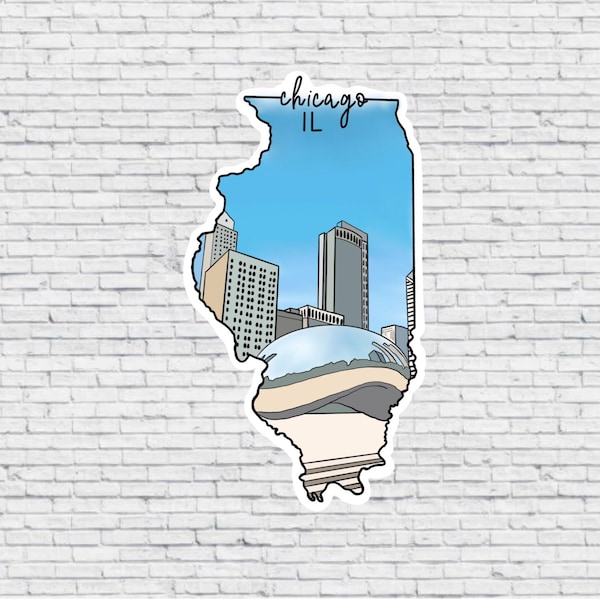 Chicago Illinois Stickers - Etsy