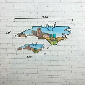 Raleigh North Carolina Design Magnet / Vinyl Waterproof - Etsy