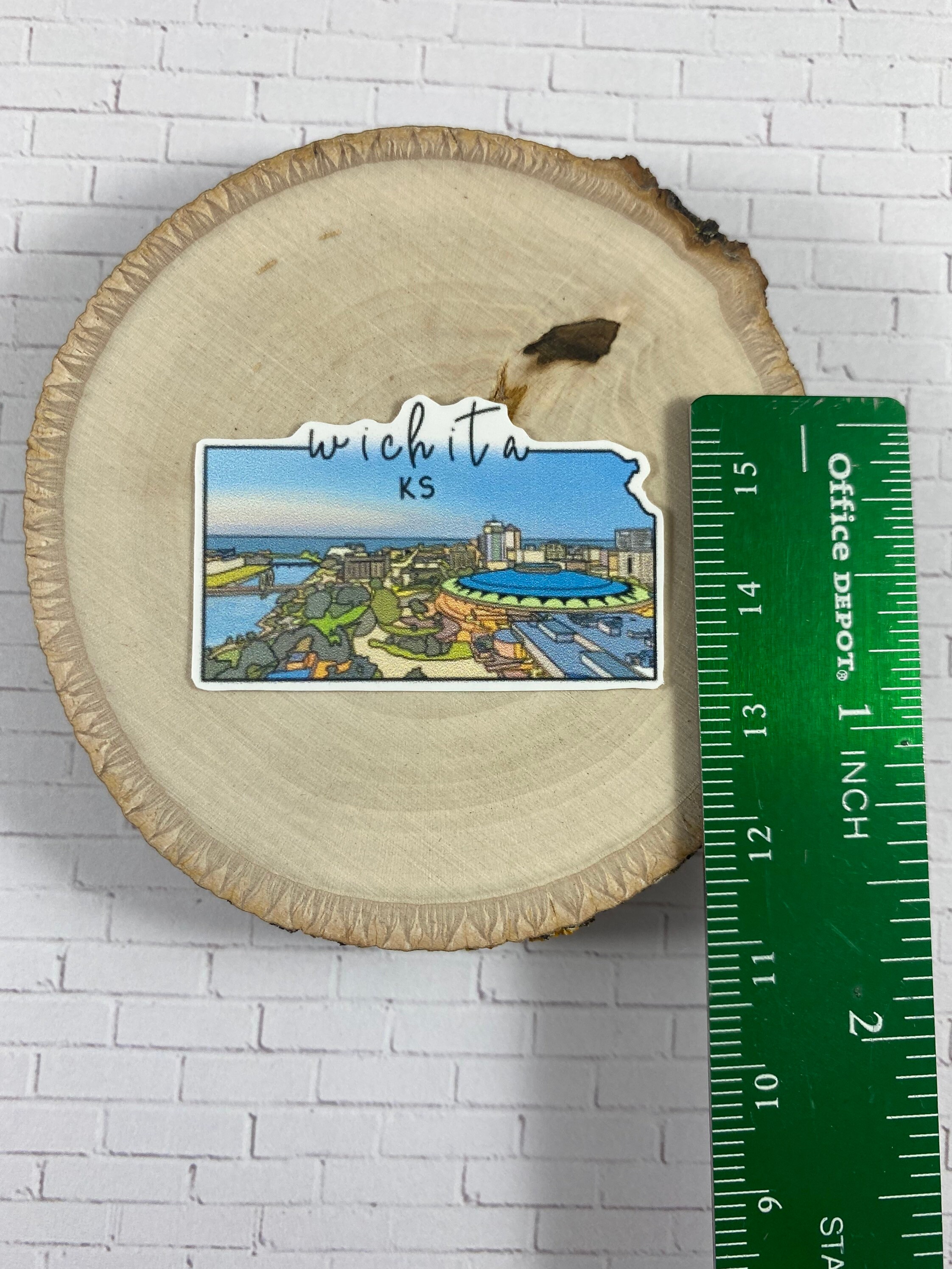 Wichita Kansas Design Magnet / Vinyl Waterproof Sticker | Etsy