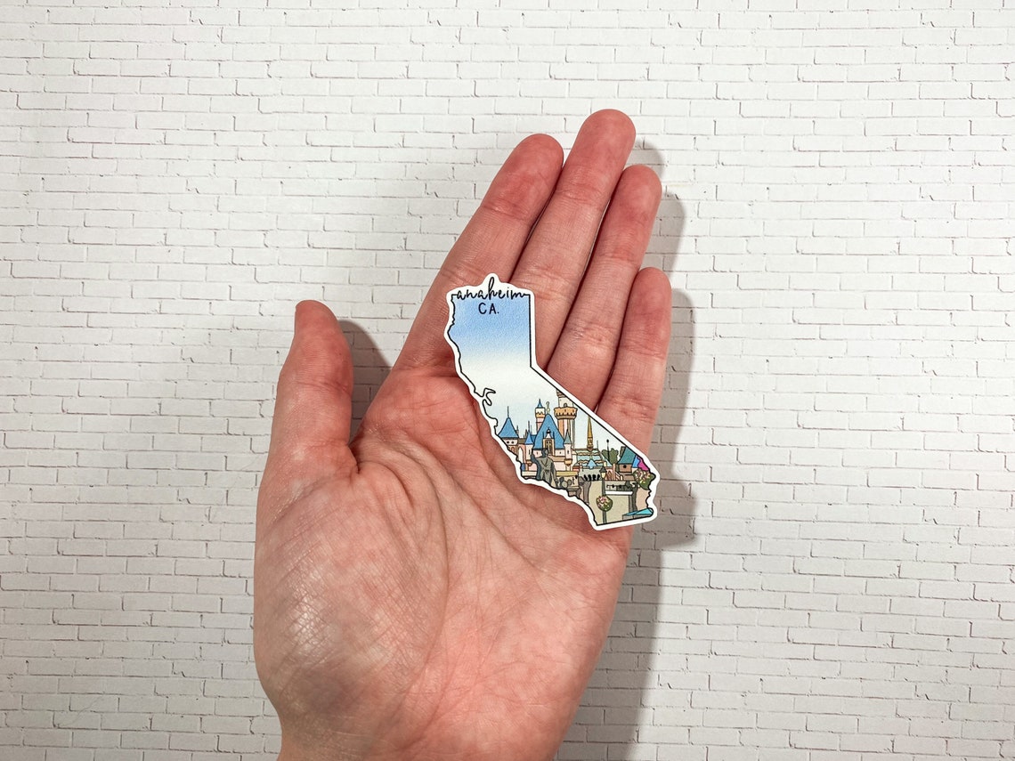 Anaheim California Design Magnet / Vinyl Waterproof Sticker - Etsy