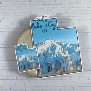Salt Lake City Utah Design Magnet / Vinyl Waterproof Sticker | Etsy