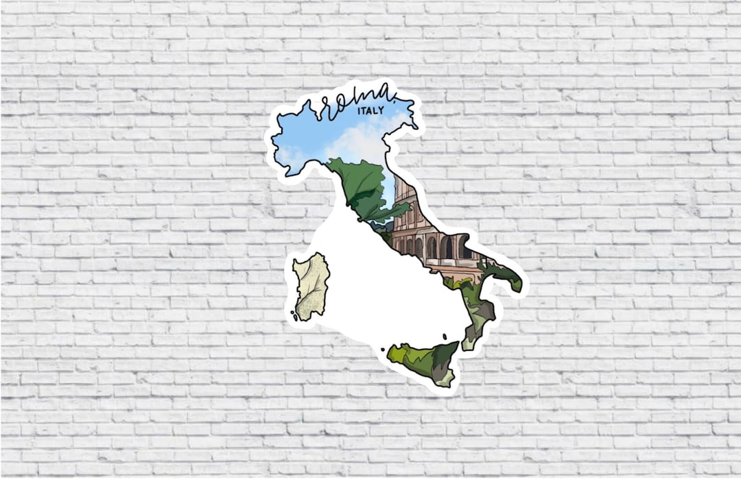 Rome, Italy Design Sticker AND Magnet | Vinyl Waterproof Sticker | Roma ...