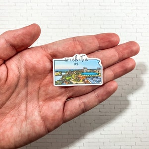 Wichita, Kansas Design Magnet / Vinyl Waterproof Sticker - Etsy