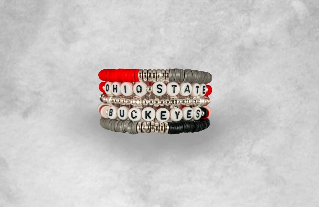 Ohio State University Bracelet Stack Ohio State Buckeyes Bracelet ...