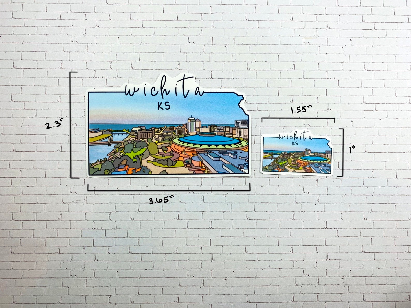 Wichita Kansas Design Magnet / Vinyl Waterproof Sticker - Etsy