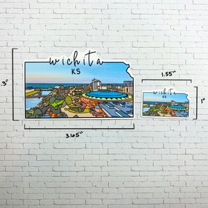 Wichita, Kansas Design Magnet / Vinyl Waterproof Sticker - Etsy