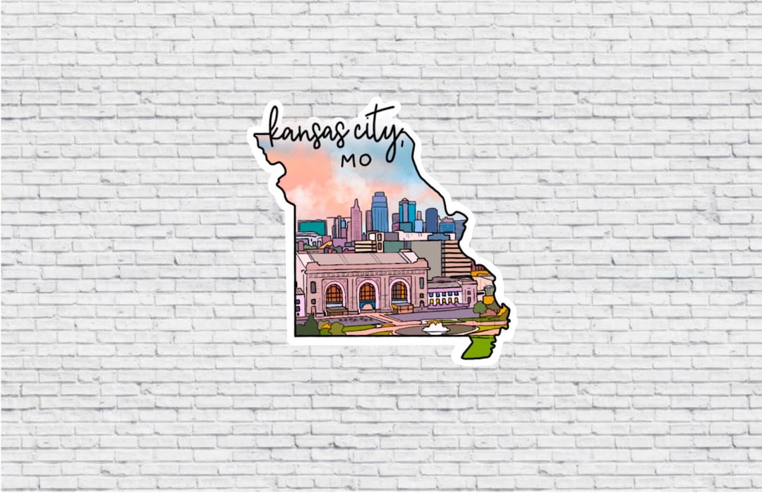 Kansas City, Missouri Design Sticker AND Magnet | Vinyl Waterproof ...