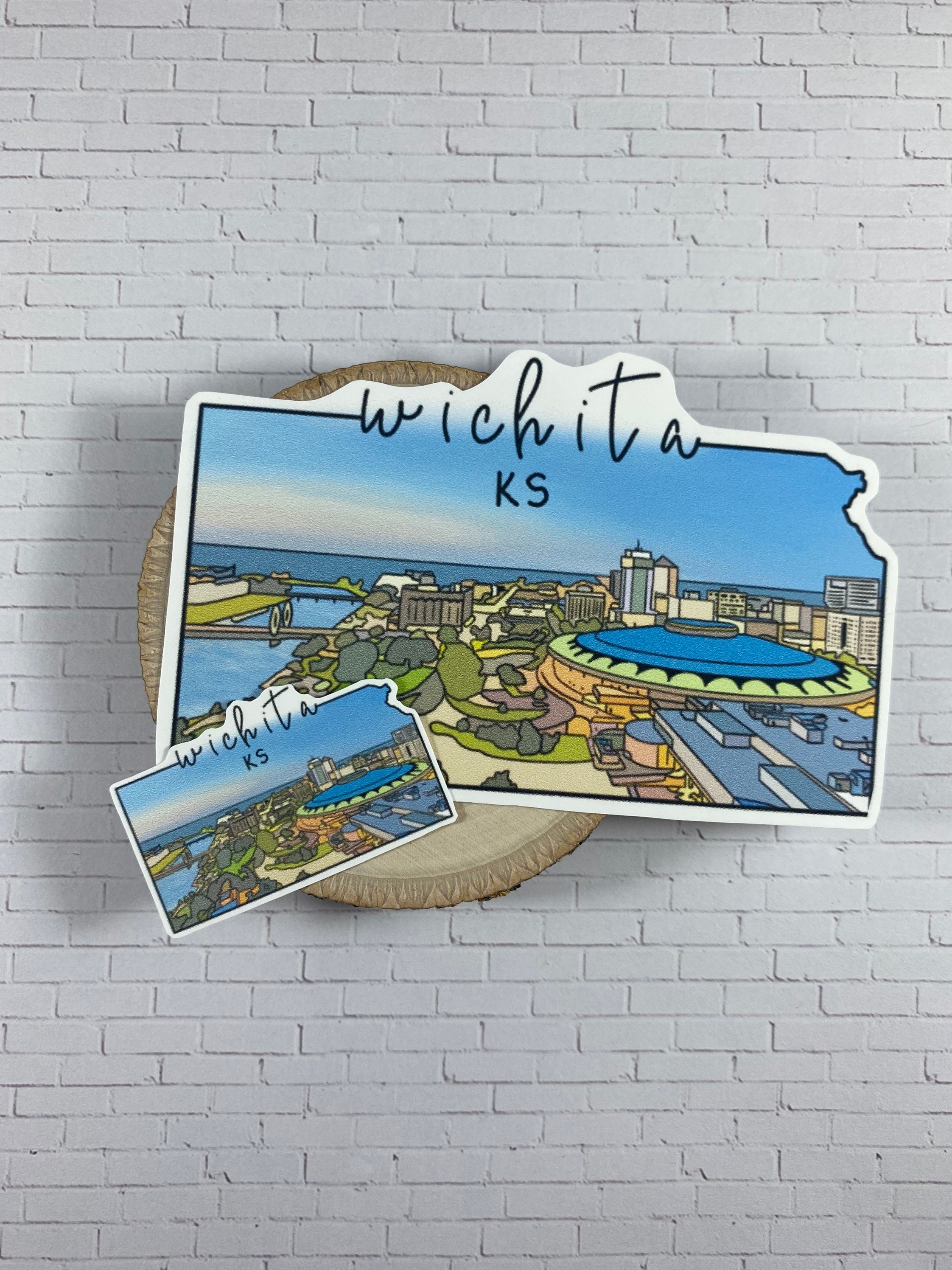 Wichita Kansas Design Magnet / Vinyl Waterproof Sticker | Etsy