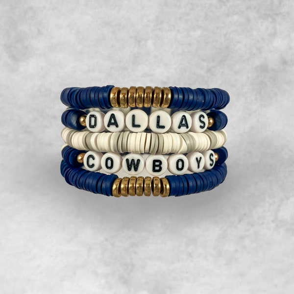 Dallas Cowboys Bead Bracelet - Etsy