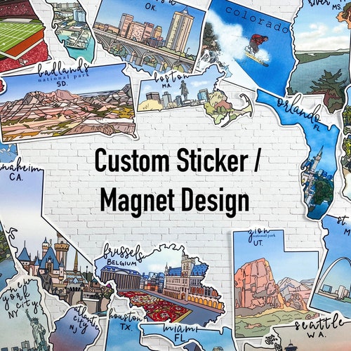 Wichita Kansas Design Magnet / Vinyl Waterproof Sticker - Etsy