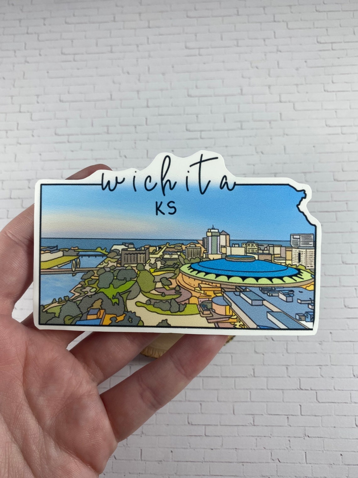Wichita Kansas Design Magnet / Vinyl Waterproof Sticker | Etsy