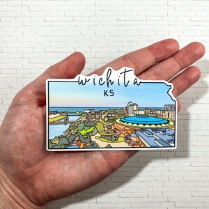 Wichita, Kansas Design Magnet / Vinyl Waterproof Sticker - Etsy