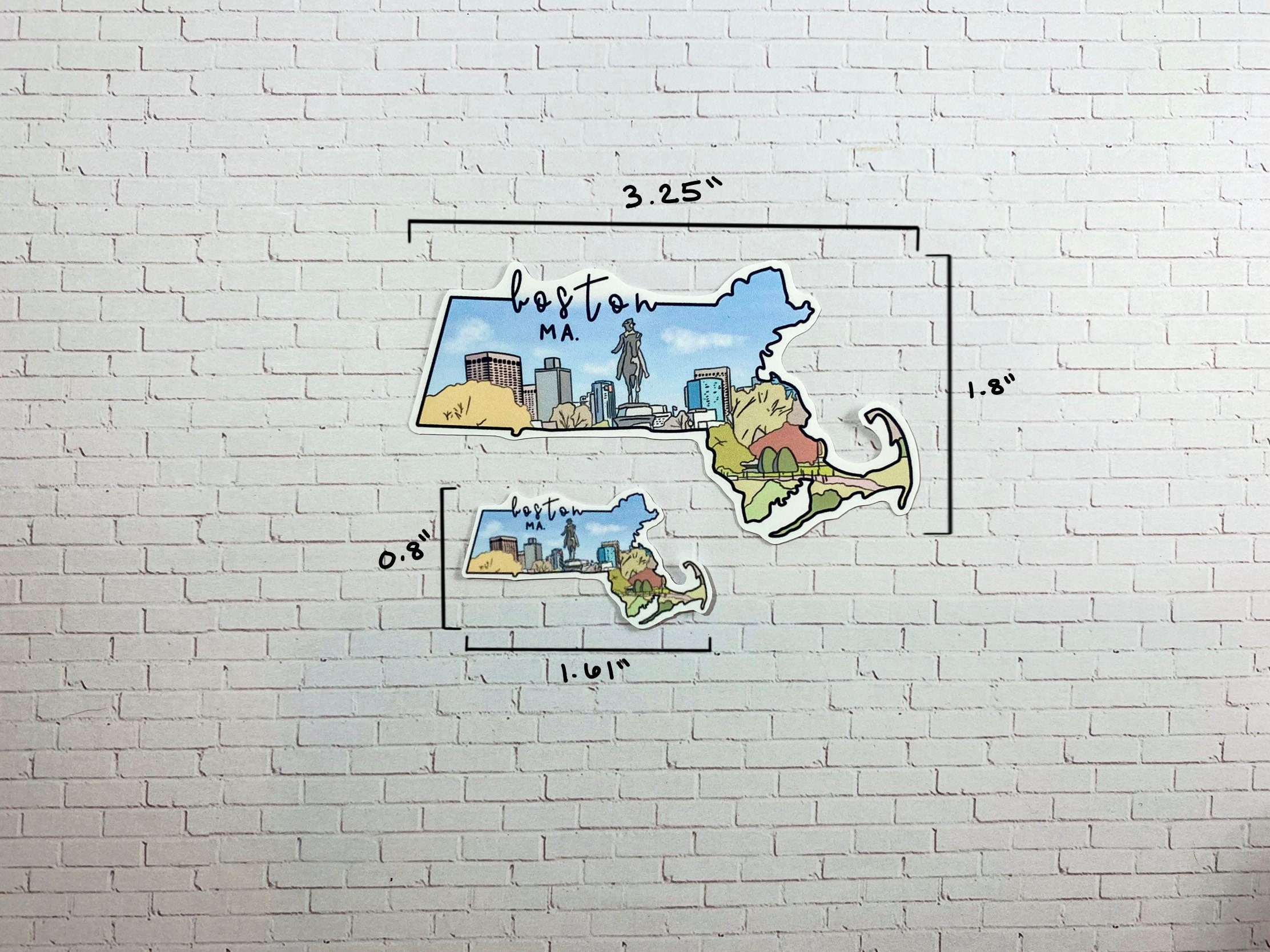 Boston Massachusetts Design Magnet / Vinyl Waterproof Sticker - Etsy