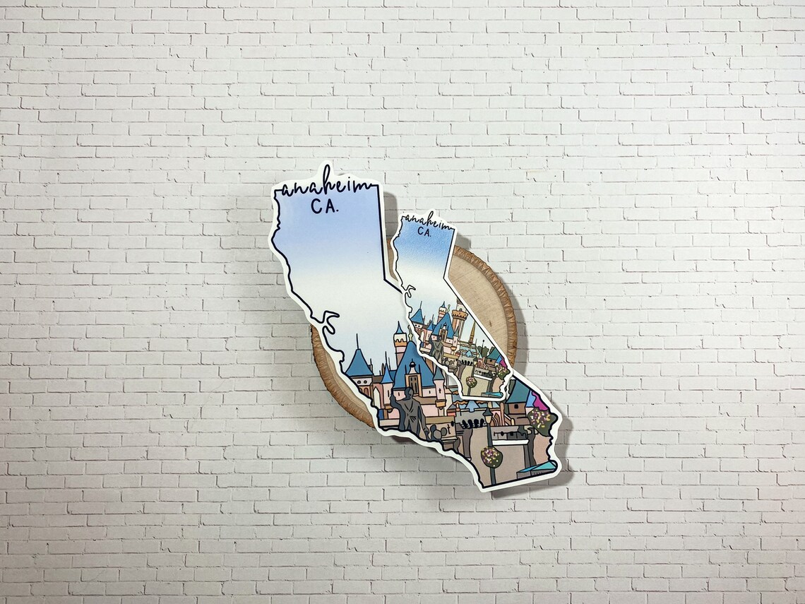 Anaheim California Design Magnet / Vinyl Waterproof Sticker - Etsy