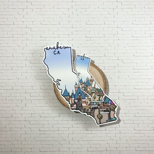 Anaheim California Design Magnet / Vinyl Waterproof Sticker - Etsy
