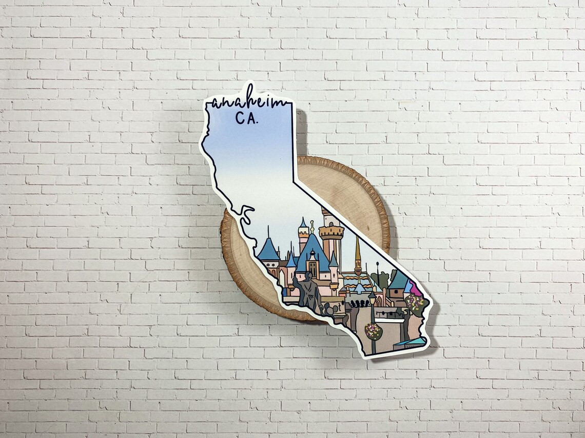 Anaheim California Design Magnet / Vinyl Waterproof Sticker - Etsy