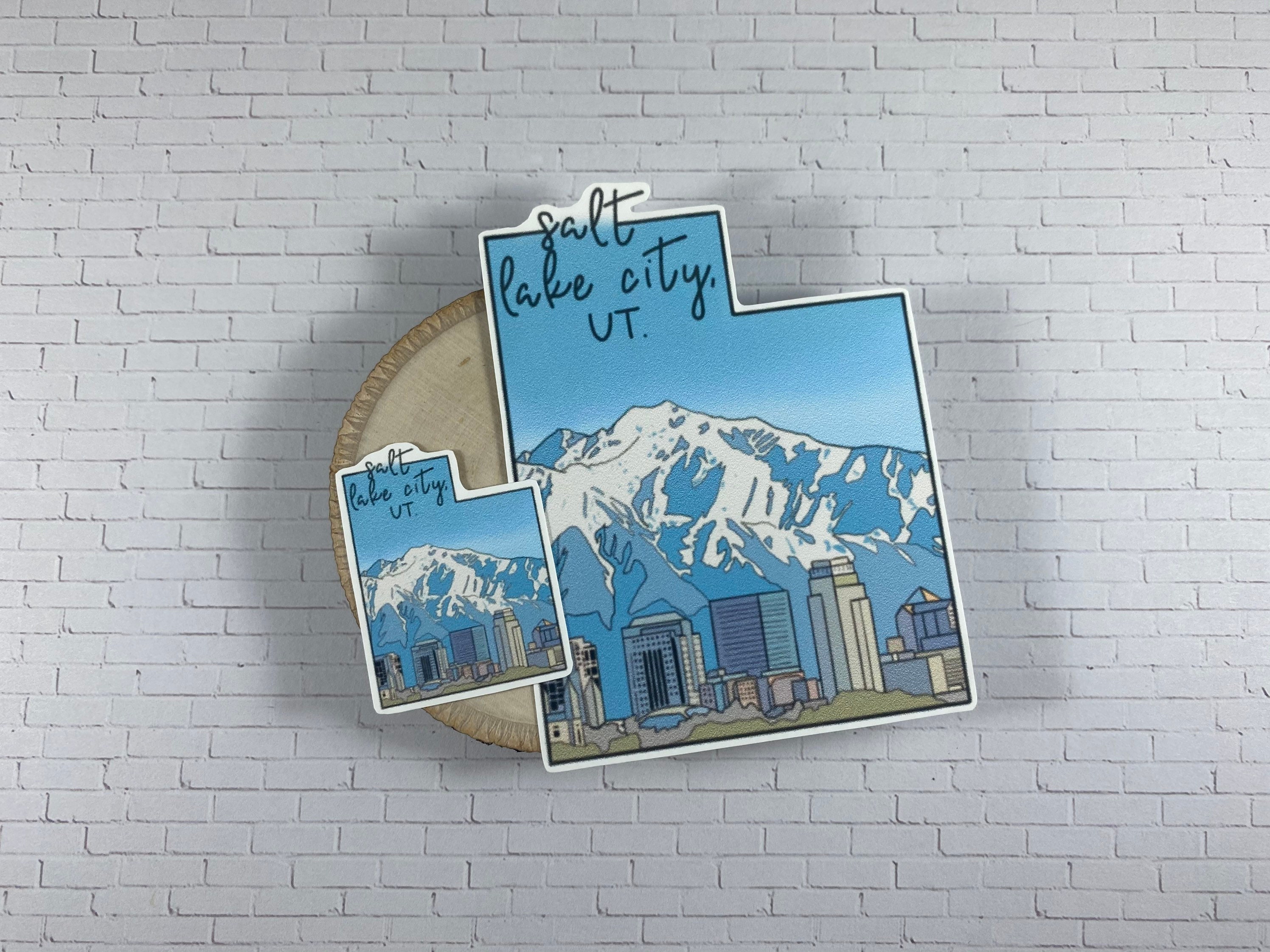 Salt Lake City Utah Design Magnet / Vinyl Waterproof Sticker | Etsy
