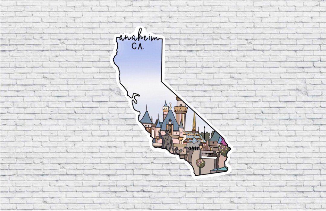 Anaheim California Design Magnet / Vinyl Waterproof Sticker - Etsy