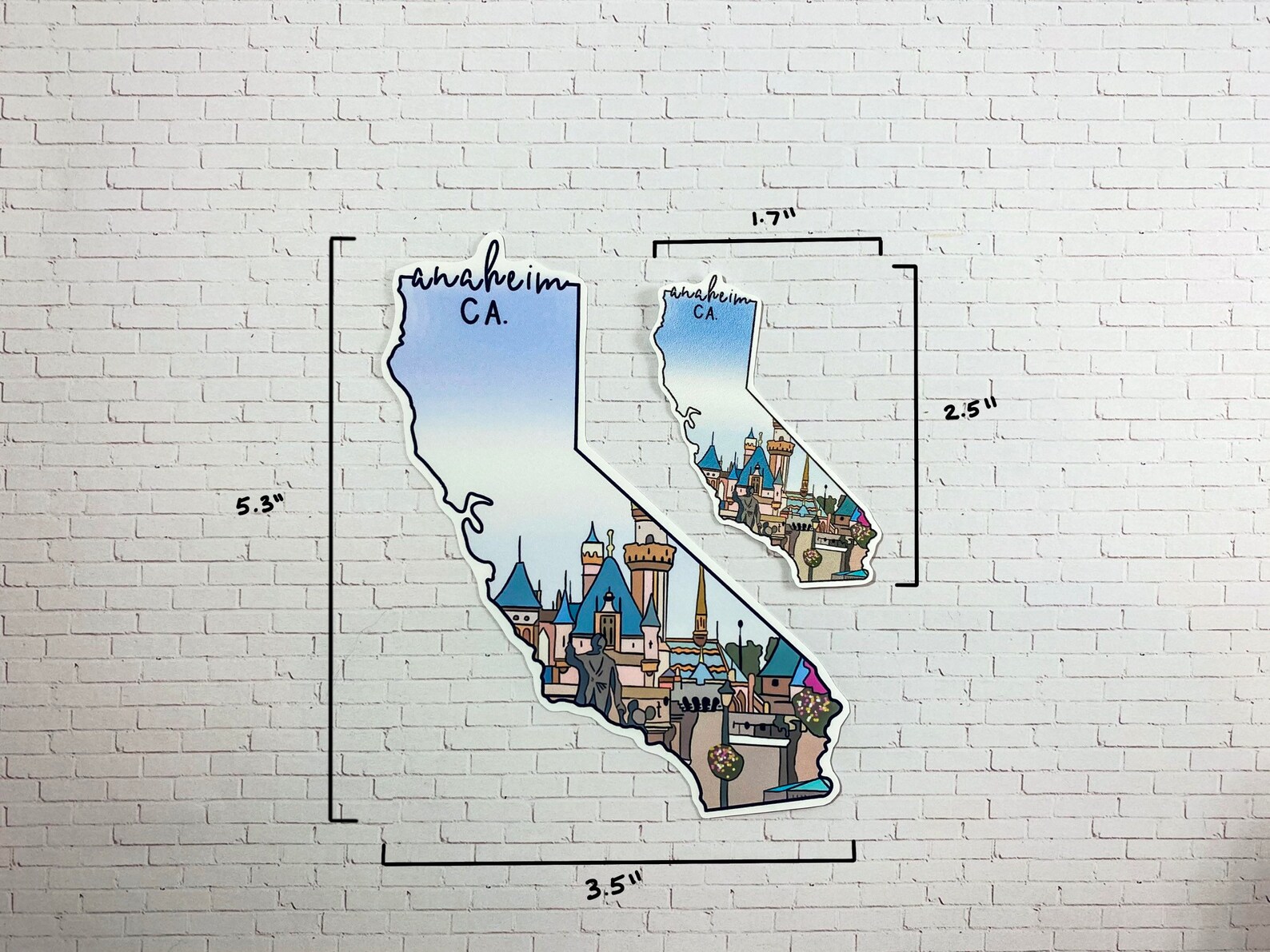 Anaheim California Design Magnet / Vinyl Waterproof Sticker - Etsy