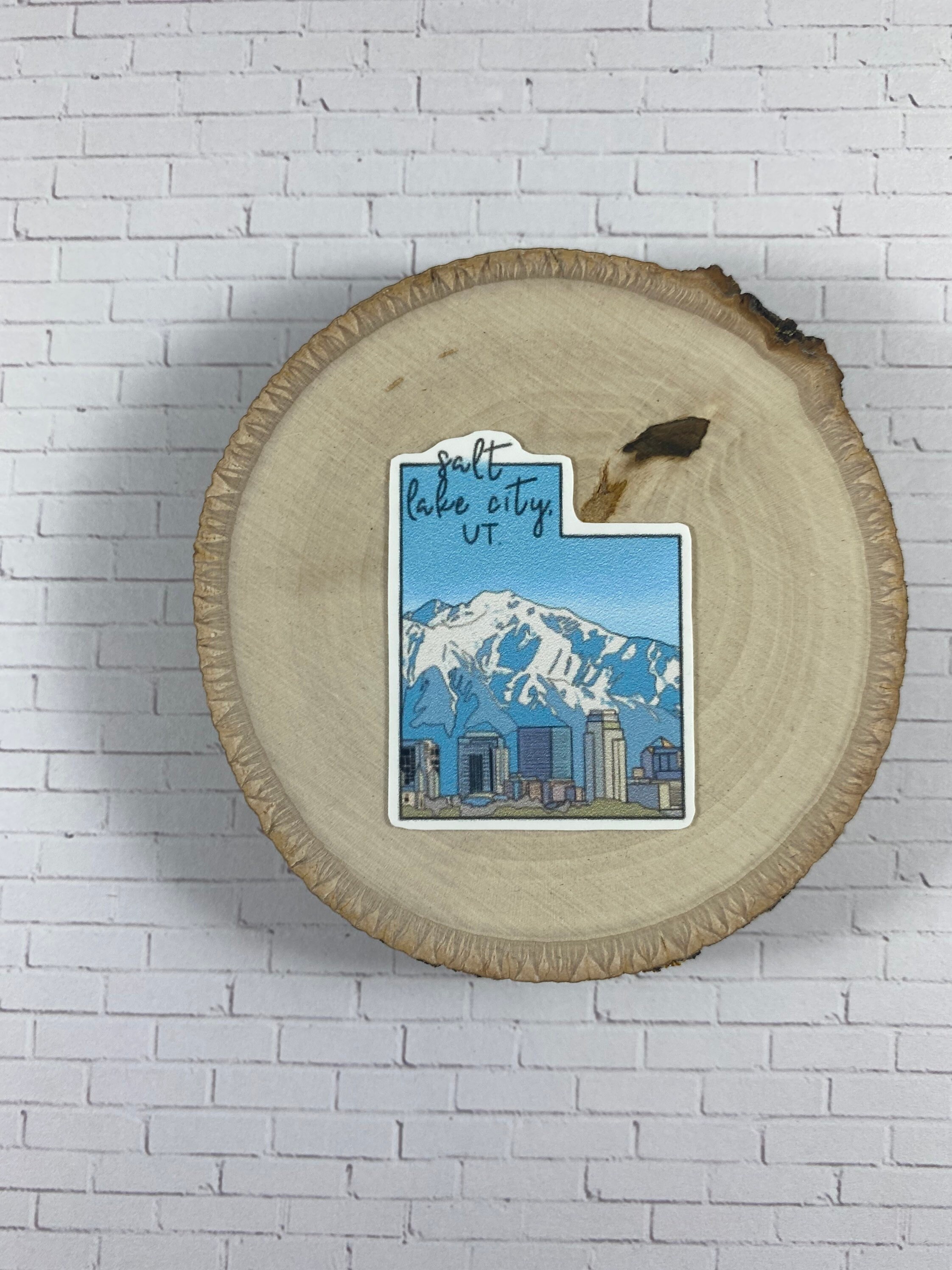 Salt Lake City Utah Design Magnet / Vinyl Waterproof Sticker | Etsy
