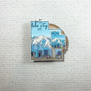 Salt Lake City Utah Design Magnet / Vinyl Waterproof Sticker | Etsy