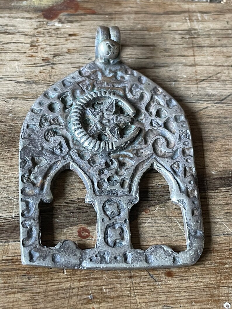 Antique Moroccan Khamsa Gate of Heaven Hamsa Muslim Islam Crescent Moon ...