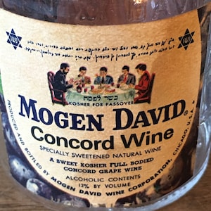 1960s Vintage Mogen David 4oz Kosher Wine Bottle Shabbat Chicago ...