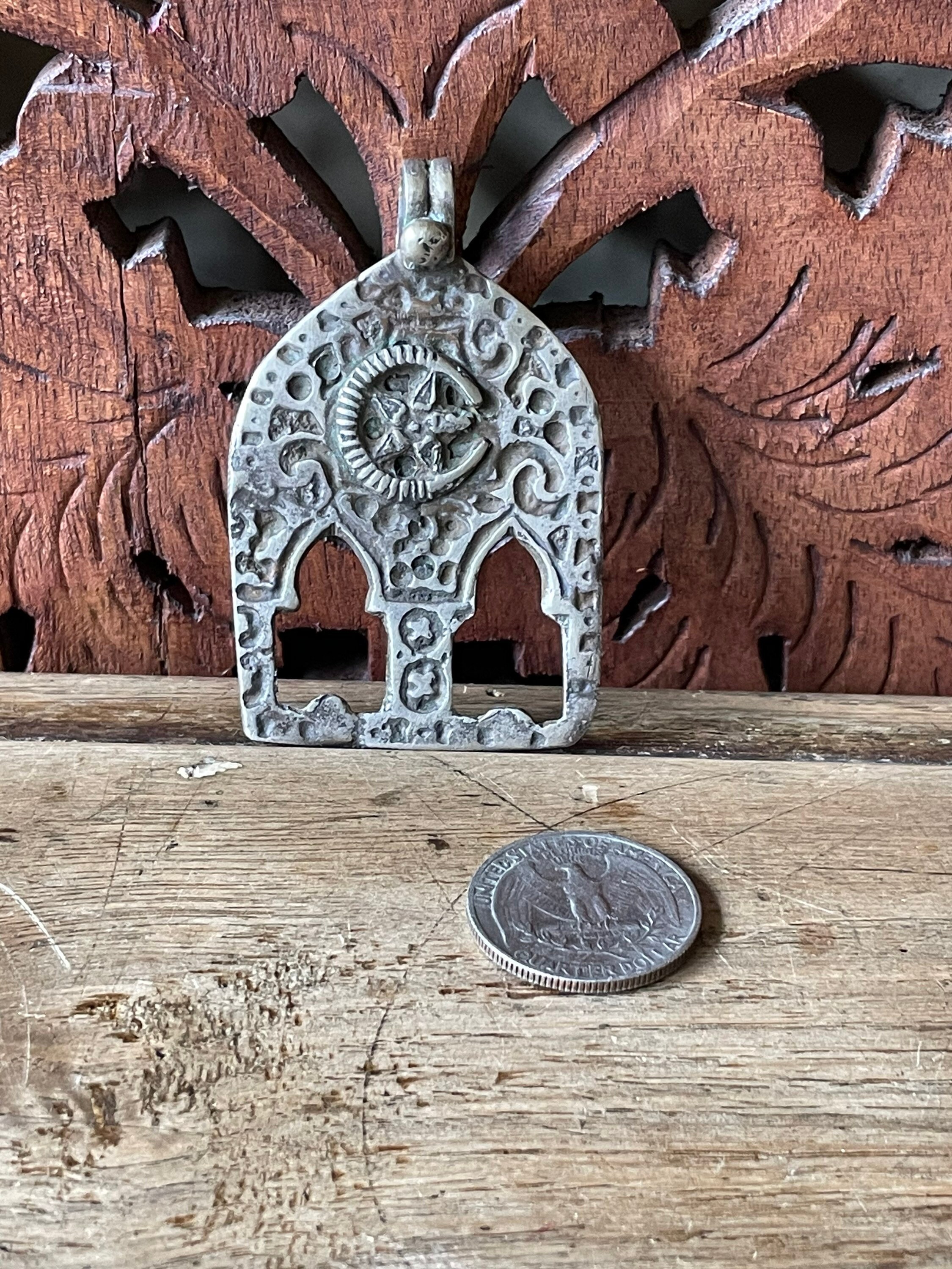 Antique Moroccan Khamsa Gate of Heaven Hamsa Muslim Islam Crescent Moon ...