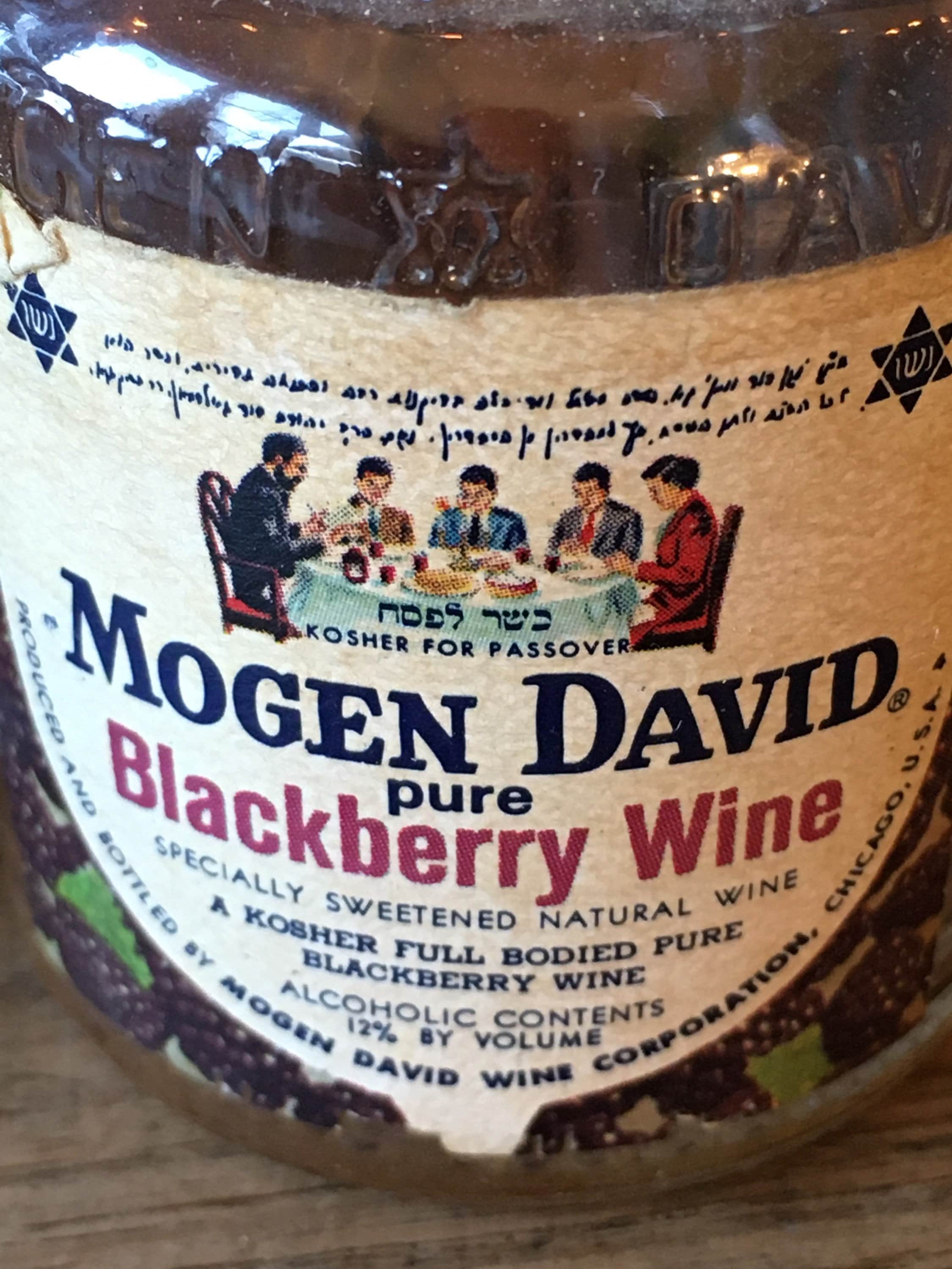 1960s Vintage Mogen David 4oz Kosher Wine Bottle Shabbat Chicago Blackberry Concord Grape Midcentury Jewish Kabbalah Kiddush Israel Passover Etsy UK