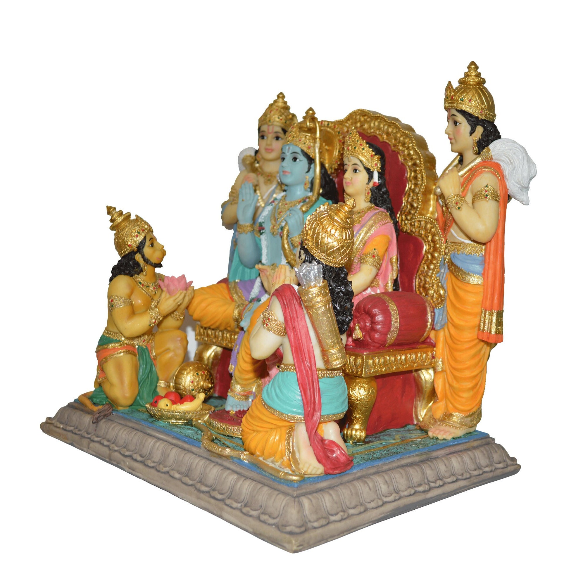 Sita Ram Asana 14, Lakshman Bharat Shatrughan Hanuman, Resin Statue ...