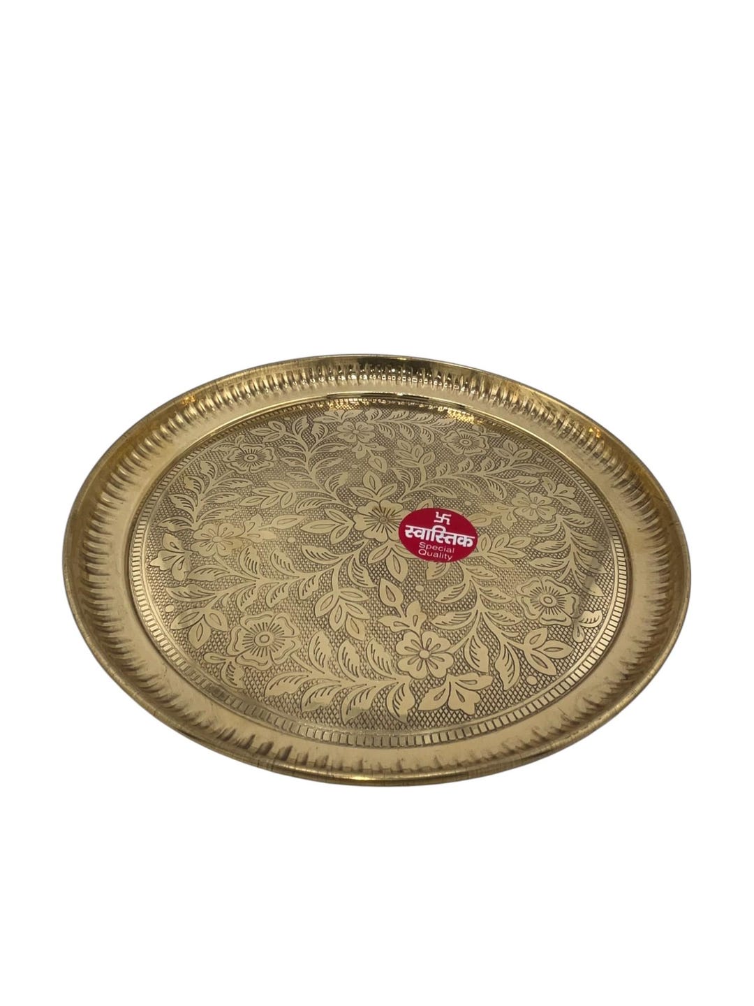 Round Pooja Thali 11"d, Shagun Thali, Offering Plate, Bhajan Thali ...