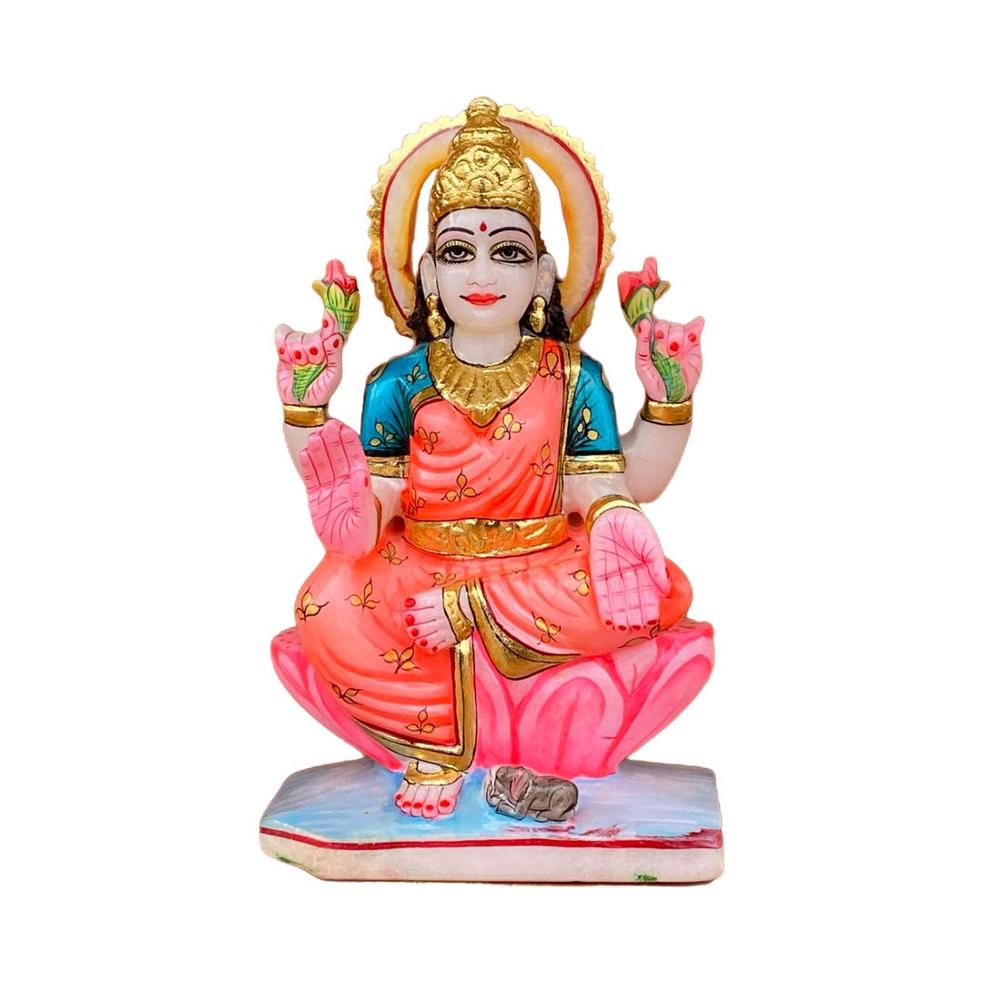 Goddess Lakshmi Devi 7.5", Shri, Padma, Kamala, Indira, Vishnupriya ...