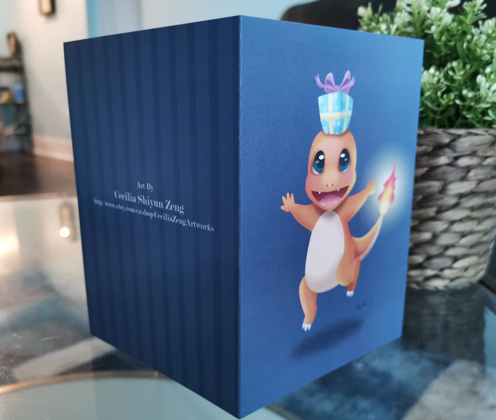 Pokemon Birthday Card charmander by Cecilia Zeng - Etsy