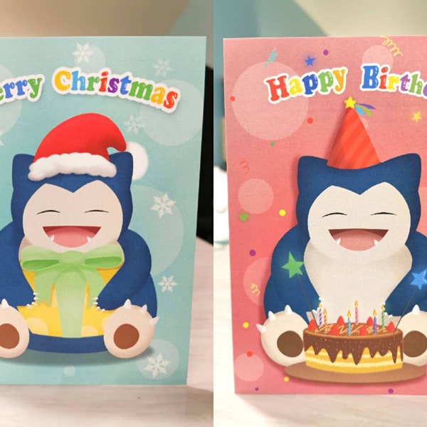 Birthday Card for Snorlax - Etsy