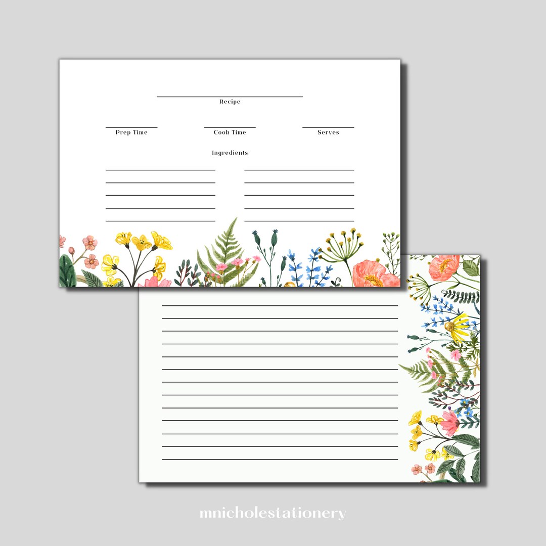 Recipe Card - Tea Party Invite - Bridgerton Bridal Shower - Garden ...