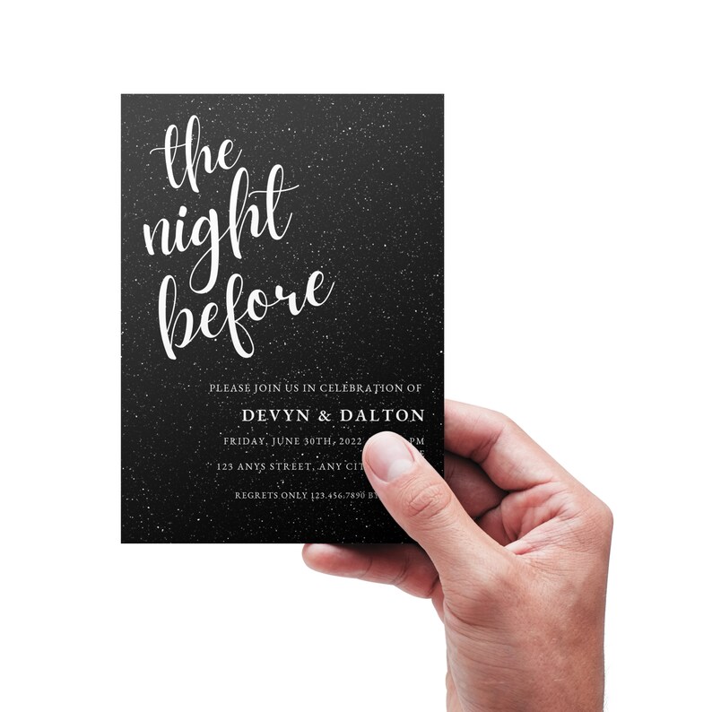 The Night Before Welcome Party Invitation - Rehearsal Dinner Invite ...