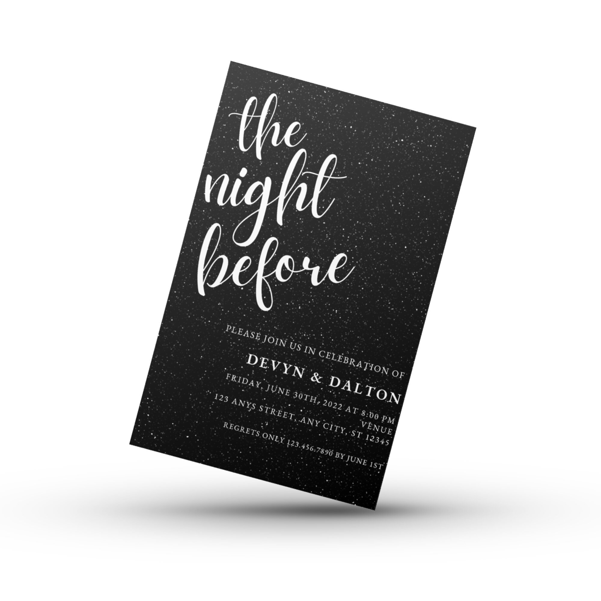 The Night Before Welcome Party Invitation - Rehearsal Dinner Invite ...