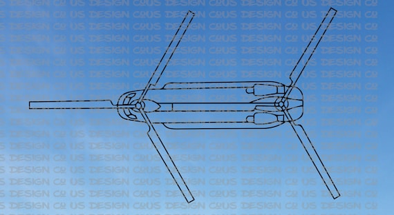 CH-47 Chinook Helicopter Top View SVGDXF Png Eps Pdf - Etsy