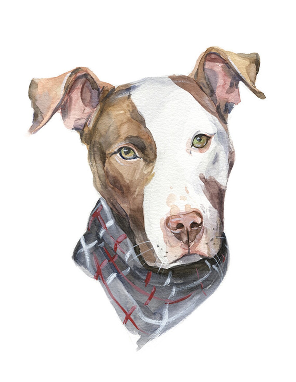 MULTI Dog portrait Custom two Pet portrait Watercolor | Etsy