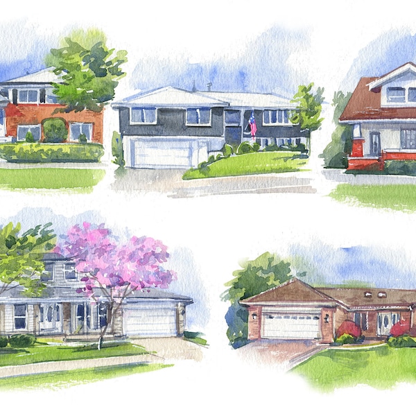 House Portrait - Etsy