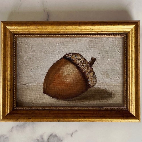 ACORN Art Print Acorn Painting Print Fall Oil Painting - Etsy