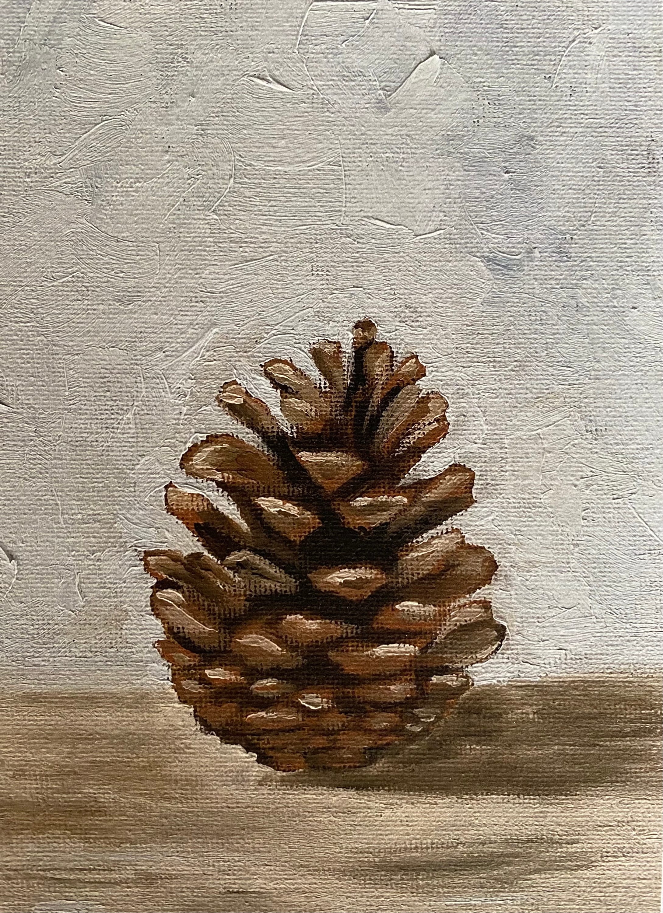PINECONE Art Print Pinecone Oil Painting Print Fall Oil - Etsy