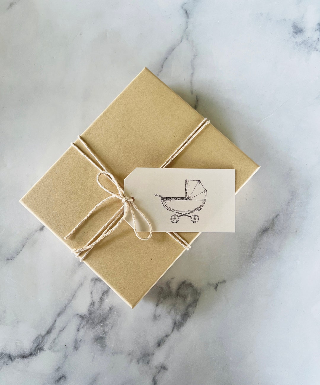 PRAM Tags Baby Carriage Hanging Gift Tag Minimalist Vintage Nursery ...