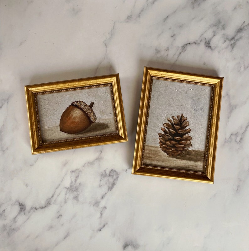 ACORN Art Print - Unframed Oil Painting Print - Fall Painting - Acorn ...