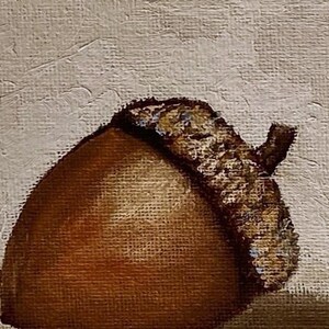 ACORN Art Print - Unframed Oil Painting Print - Fall Painting - Acorn ...
