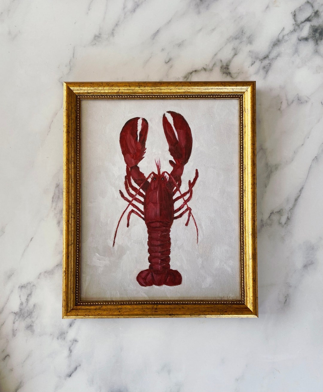 LOBSTER - Art Print - Unframed Lobster Oil Painting Print - Beach House ...