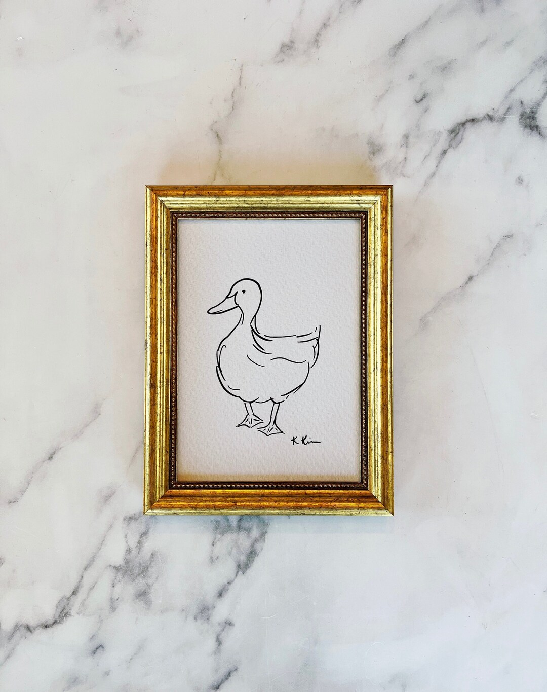 DELILAH Art Print Unframed Duck Drawing Sketch Print Minimalist Duck ...
